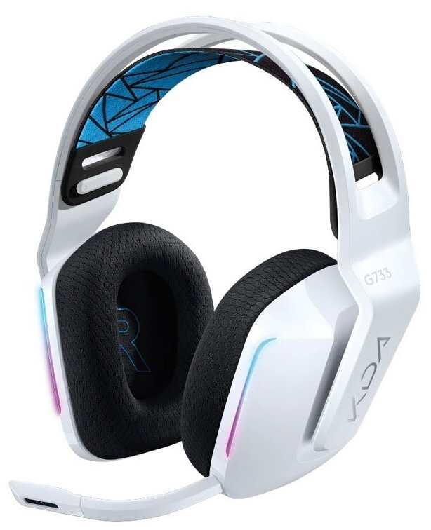 Logitech G733 Lightspeed Wireless League of Legends (LoL) K/DA, белый, беспроводные игровые наушники
