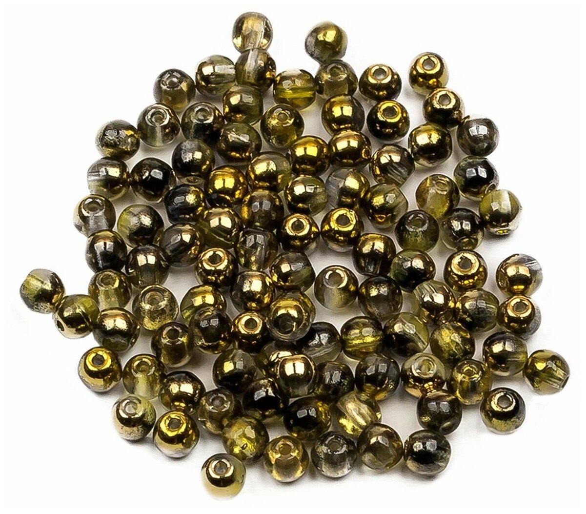 Стеклянные чешские бусины, круглые, Round Beads, 3 мм, цвет Crystal Sunny Magic Night, 100 шт.