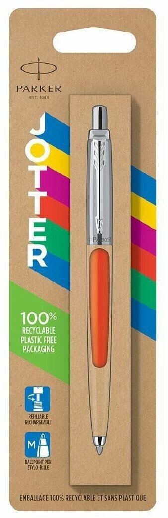 Ручка шариковая Parker Jotter ORIGINALS ORANGE CT, стержень: Mblue упаковка блистер 2076054