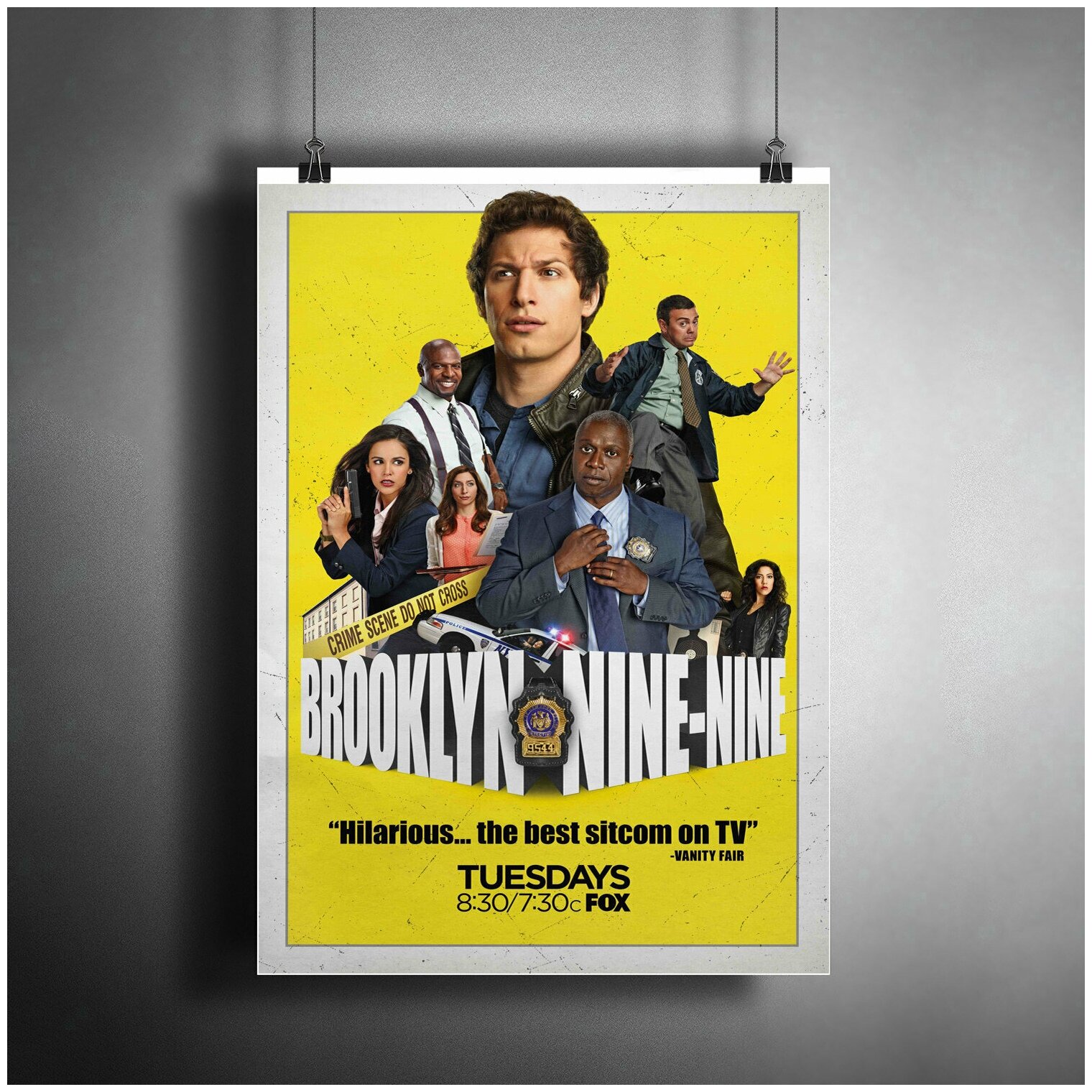 Постер плакат для интерьера "Сериал: Бруклин 9-9. Brooklyn Nine-Nine" / Декор дома, офиса, комнаты, квартиры, детской A3 (297 x 420 мм)