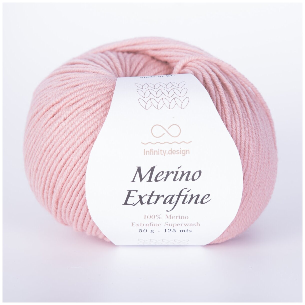 Пряжа для вязания Infinity Design Merino Extrafine (4032 Powder Pink) 2 мотка