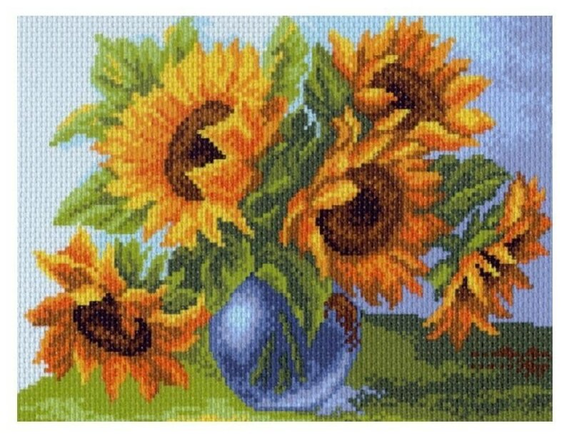 Рисунок на канве Матренин Посад "Букет подсолнухов", 18x24 см