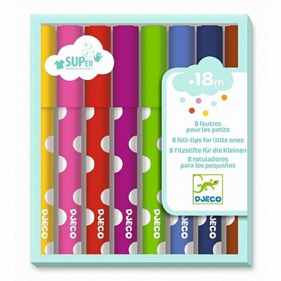 Набор Djeco 09001 Фломастеры для малышей, 8 шт.