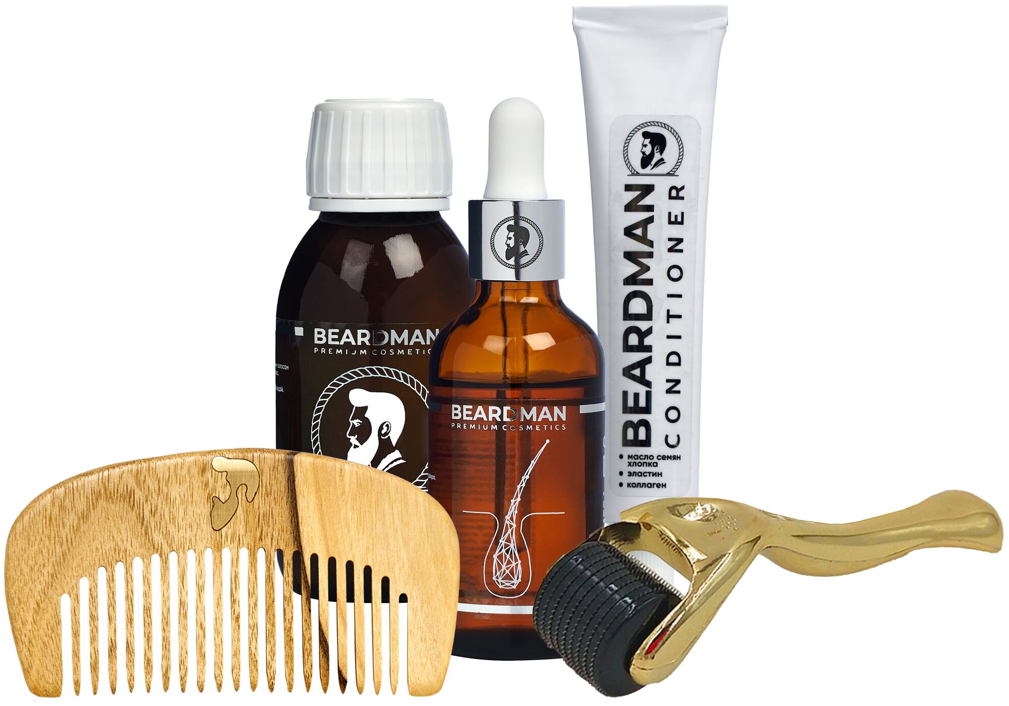 Набор для роста бороды Beardman Gold
