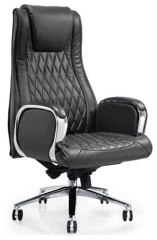Кресло BN-Jl-Руководителя Echair-518 ML кожа черная, хром