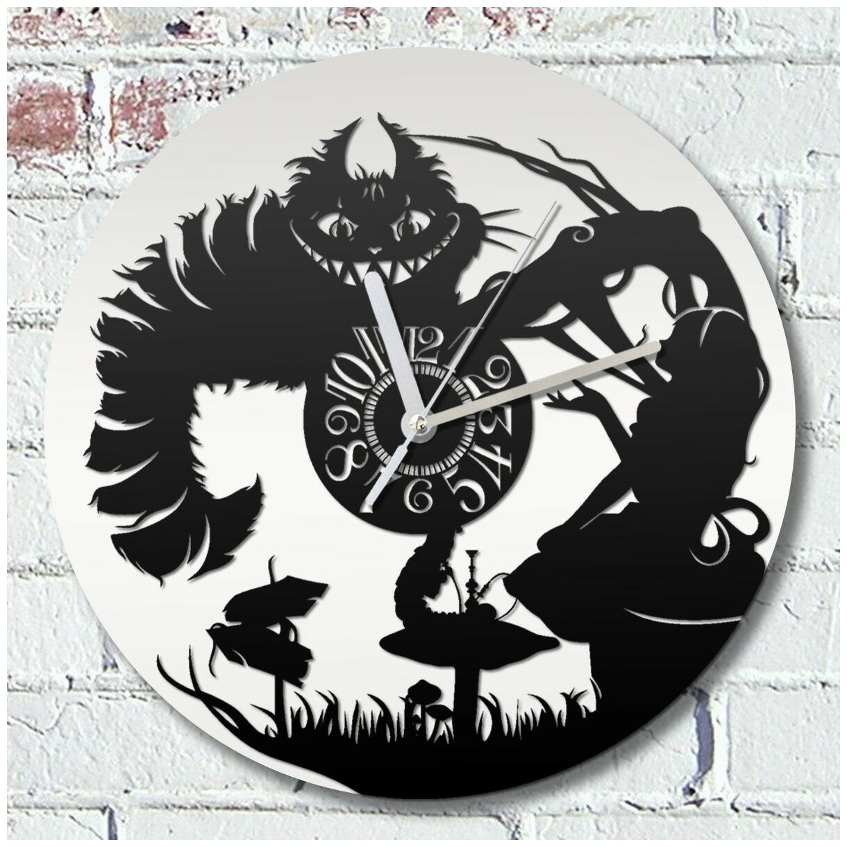 Настенные часы фэнтези алиса в стране чудес чеширский кот - 800