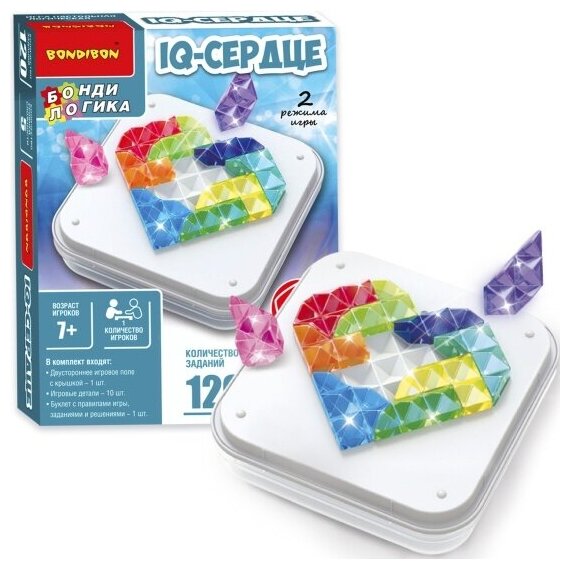 Настольная логическая игра Bondibon ВВ5834 БондиЛогика. IQ-сердце