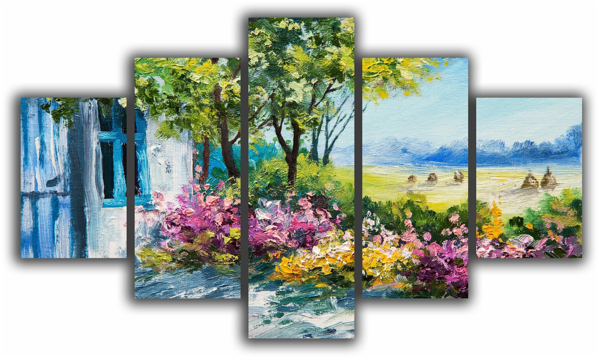 Модульная картина Кусты 140х80