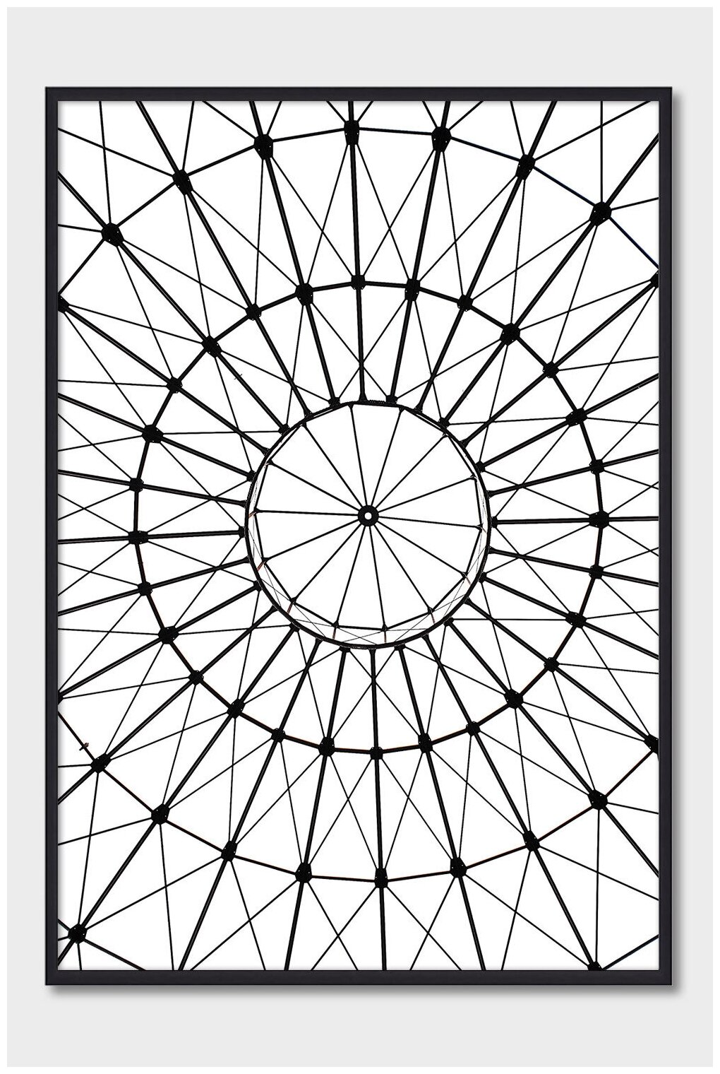 Постер на стену для интерьера Postermarkt Архитектура №2, в черной рамке 30х40 см