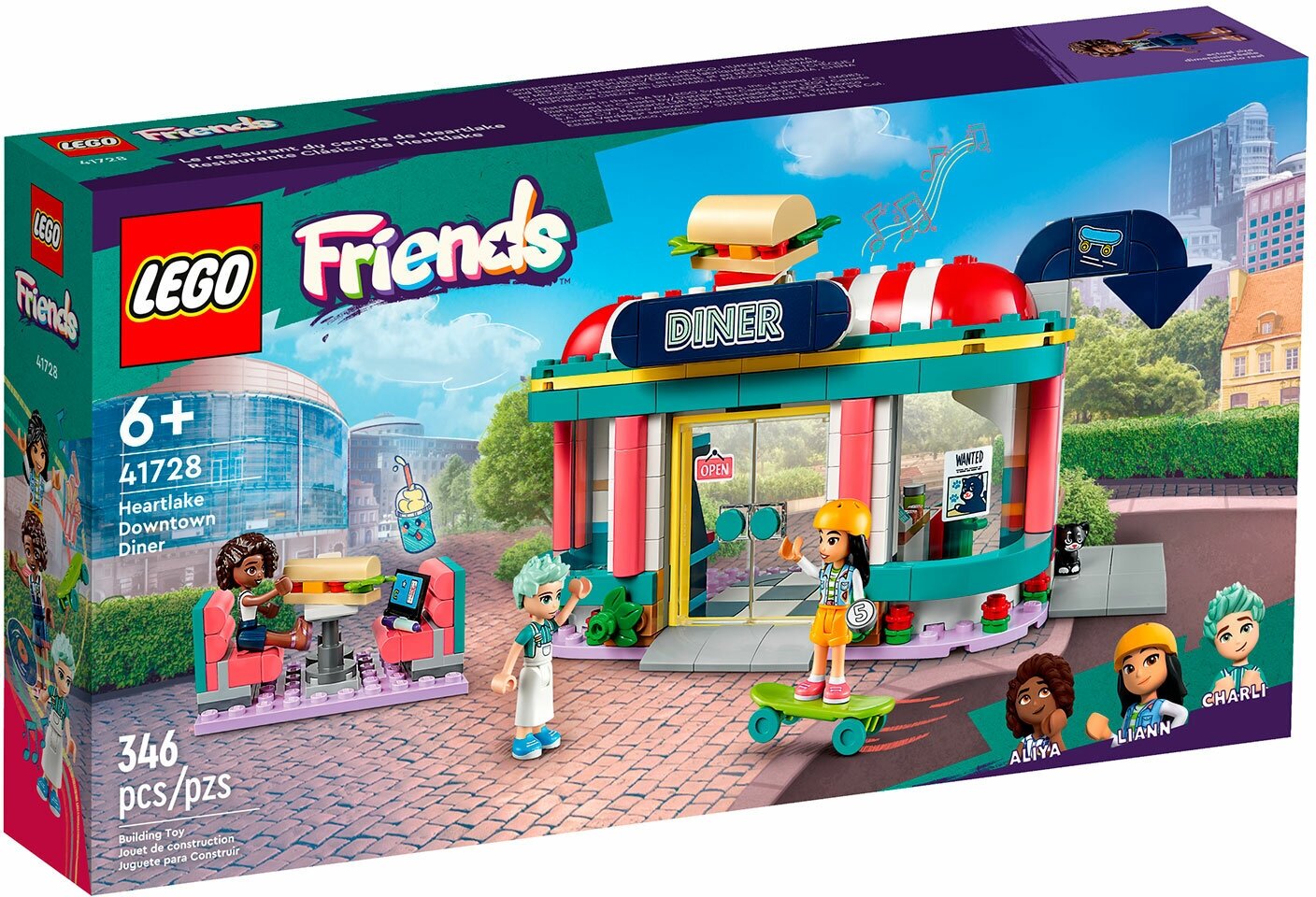 Конструктор LEGO Friends 41728 Heartlake Downtown Diner, 346 дет.