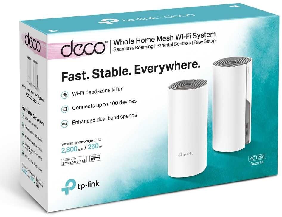 Wi-Fi Mesh система TP-Link Deco E4(2-pack) 802.11ac Wi-Fi 5 белый