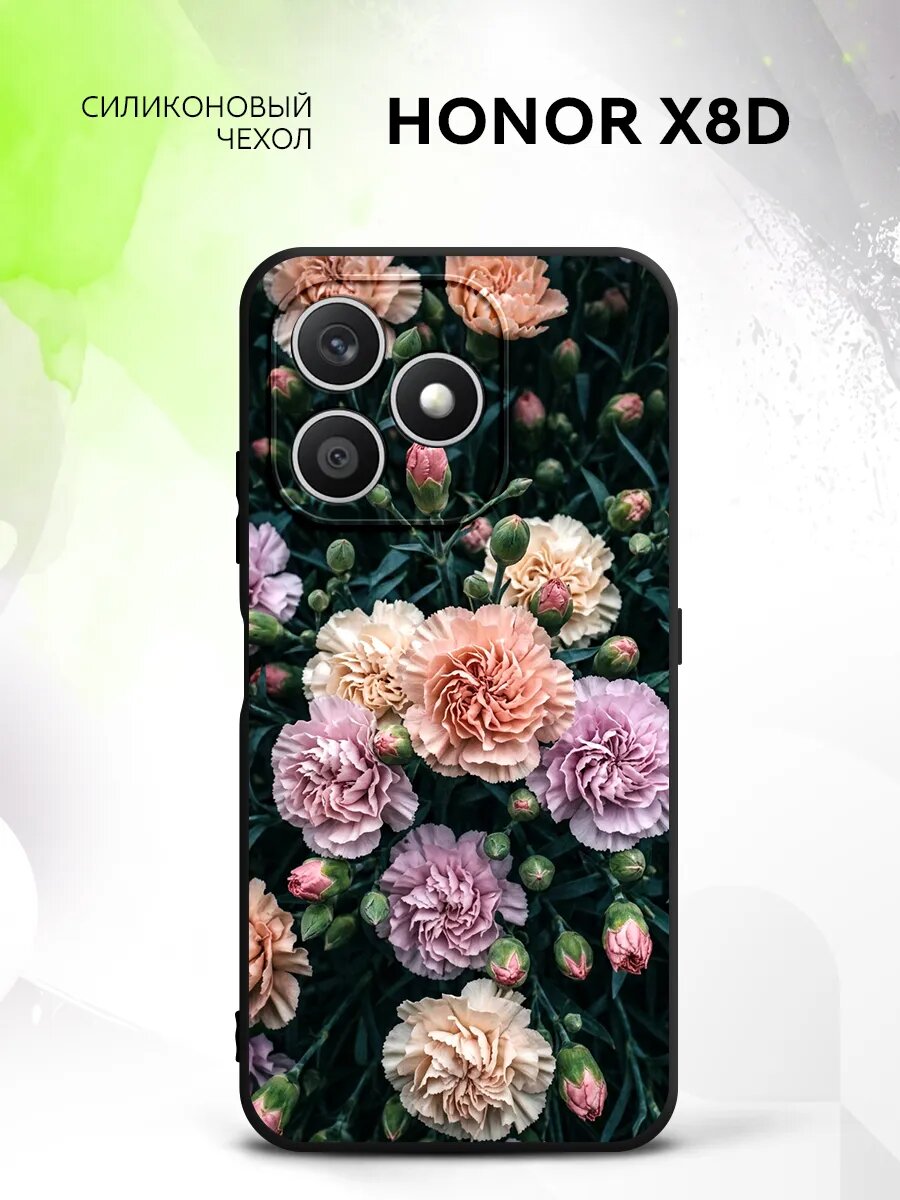 Чехол на Honor X8d, Хонор Икс 8д бампер, противоударный, с картинкой розы