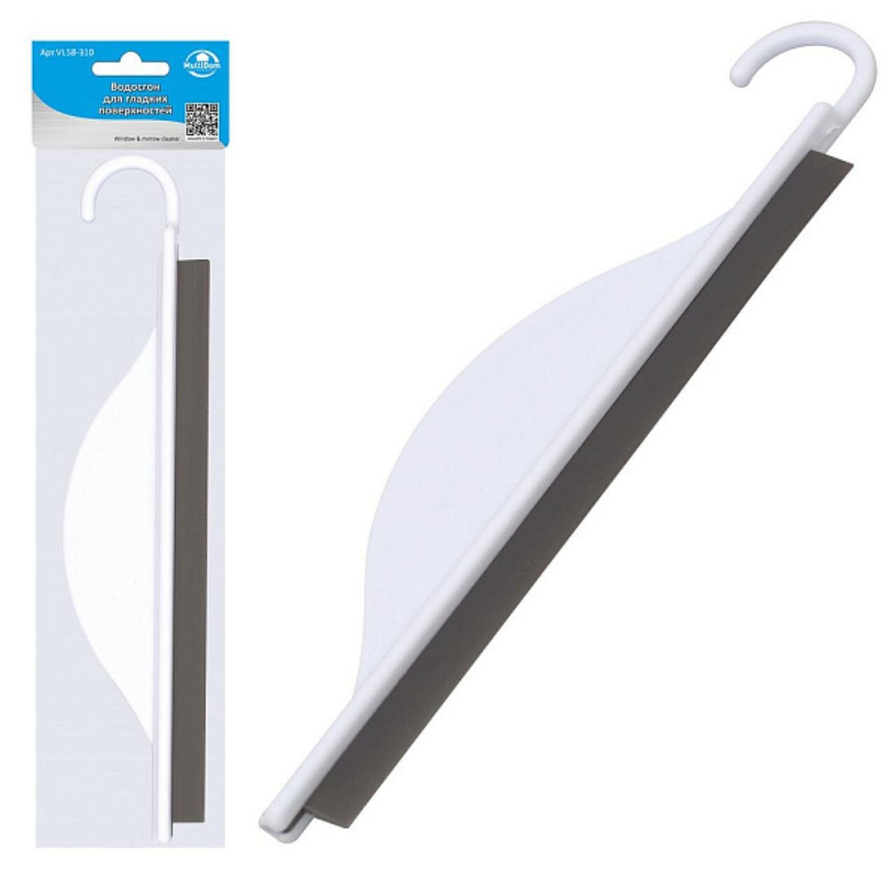 Водосгон Мультидом NEW, для гладких поверхностей, 20 см x 4,5 см, белый