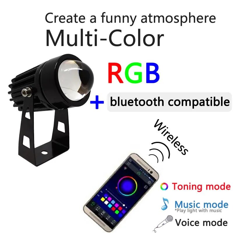 VisWorth наружный светодиодный прожектор 5Вт 9Вт 12Вт RGB bluetooth compatible, 5W