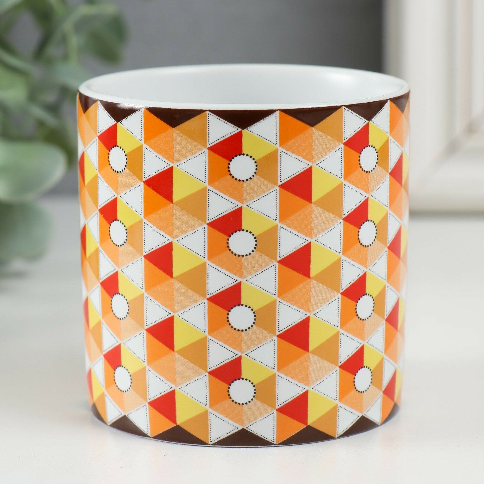 Вазон Сима-ленд "Солнце в пустыне", керамика, настольный, оранжевый, 200мл