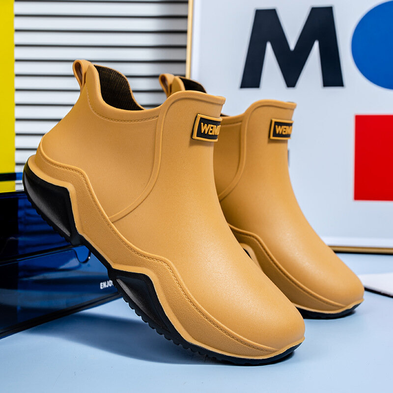 Новые модные женские резиновые туфли, водонепроницаемые сапоги, нескользящие резиновые туфли для кемпинга, походов в магазин, кухни, универсальные, мягкие теплые туфли для воды. Размер обуви. EU:43