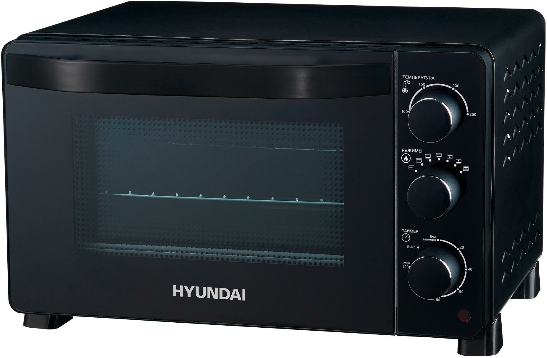 Мини-печь Hyundai MIO-HY080 23л. 1500Вт, черный