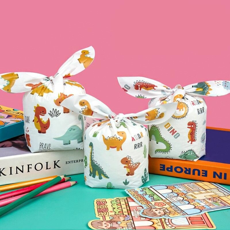 Подарочные пакеты с ушками-завязками 50 шт, пакетики в детский сад, садик, подарочная упаковка