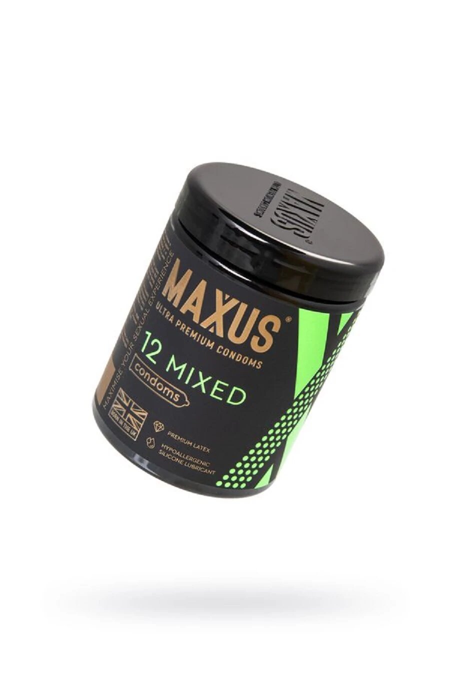 Презервативы Maxus Mixed, набор, латекс, железный кейс, № 12 шт.