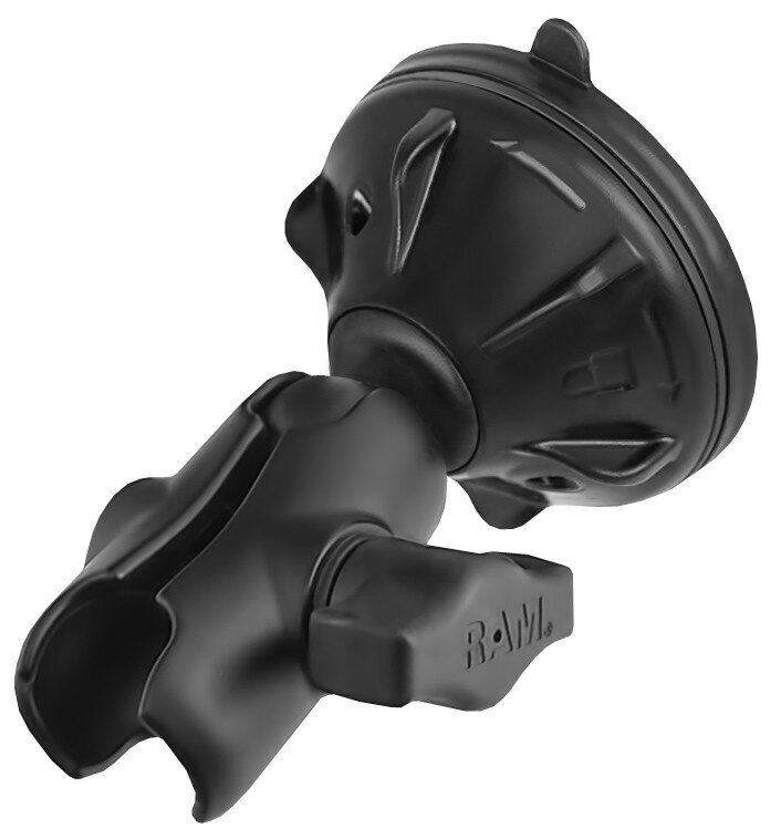 RAM-B-166-2-AU-NB крепление RAM присоска малая, муфта алюминиевая короткая 60 мм для шаров 25 мм (1")