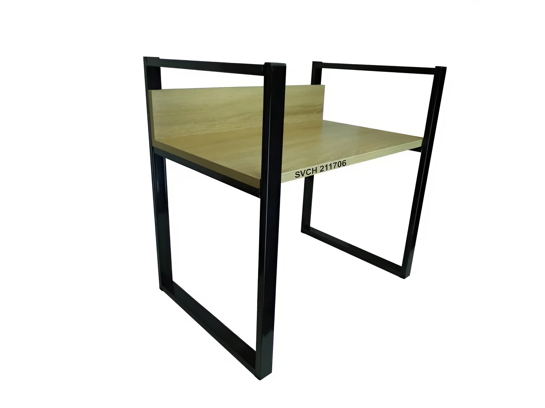 Полка для микроволновки GARROSS "SIBERIA 211706", одна полка 35х54 см, высота 54 см, каркас чёрный, цвет полки сонома