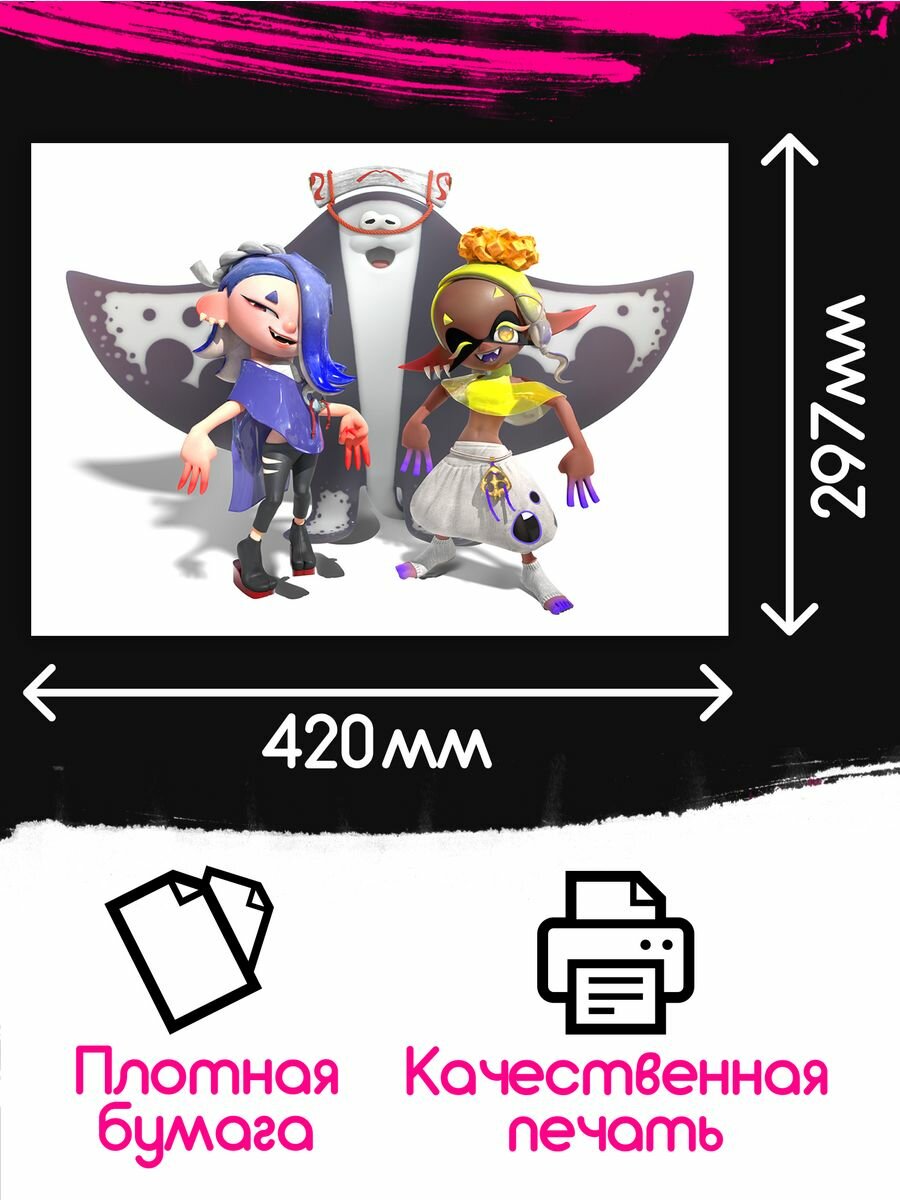 Постеры Splatoon 3 Deep Cut компьютерные игры — фото 1