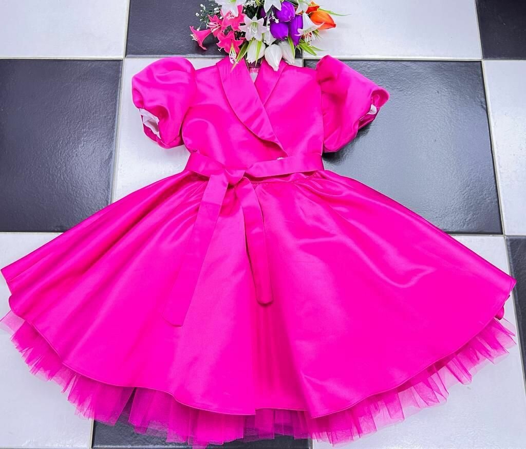 Платье Пышное атласное нарядное платье на девочку