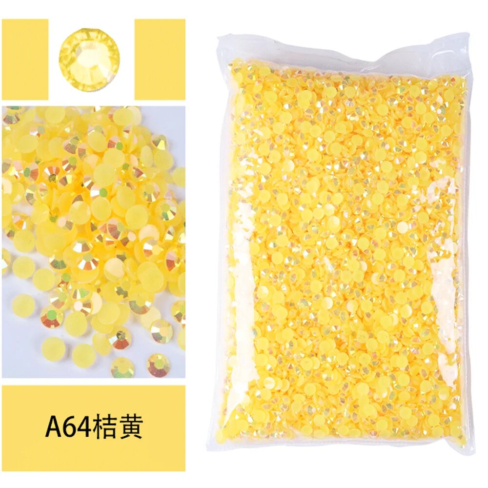 Стразы для ногтей AB цвета 2-6 мм Желтый, 2mm 10000pcs, Citrine AB