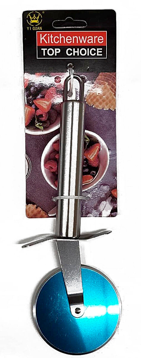 Нож для нарезки пиццы KITCHENWARE TOP CHOICE, металлическая ручка, 20 см