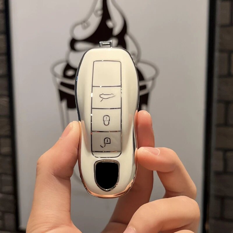 Новый чехол для автомобильного ключа из ТПУ, брелок для Porsche Cayman 911 Panamera Cayenne 718 Macan Boxster Kuvi, защитный чехол для ключей, аксессуары