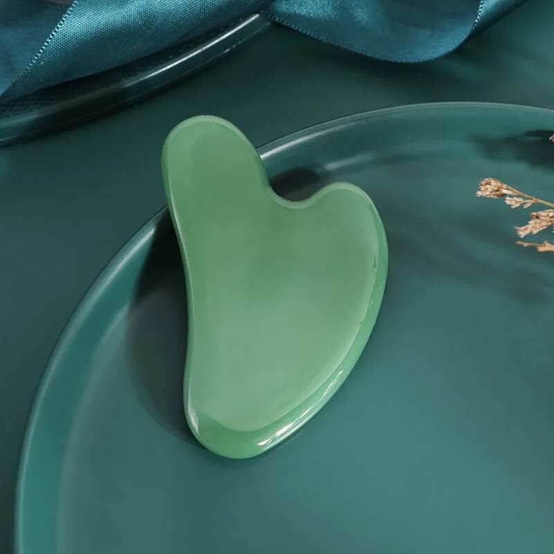 Натуральный камень ГуаШа Нефрит Красота лица Скребковые массажные инструменты Уход за кожей лица Гуа Ша СПА Физиотерапия Гэ Че Ролик