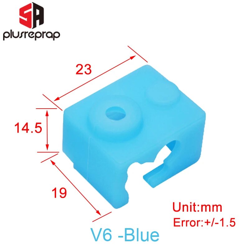 Силиконовый носок для 3D-принтера V6-Blue