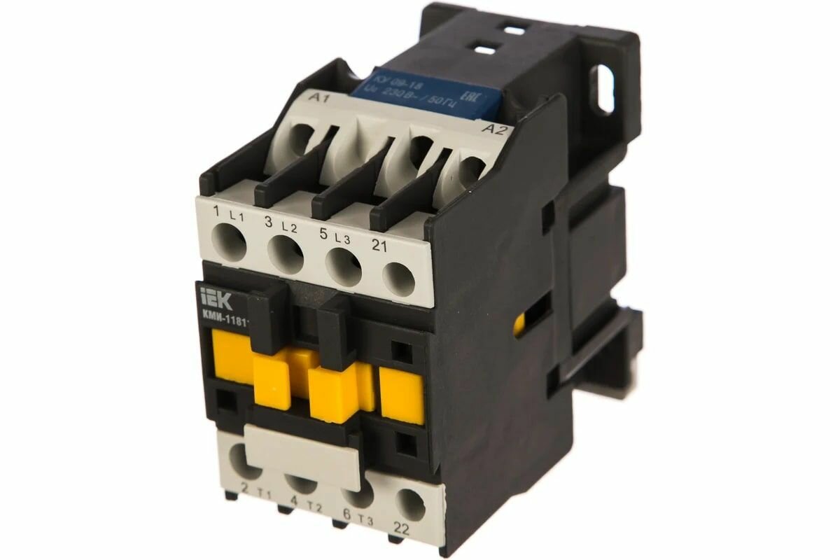 Контактор КМИ-11811 18А 230В/АС3 1НЗ IEK KKM11-018-230-01