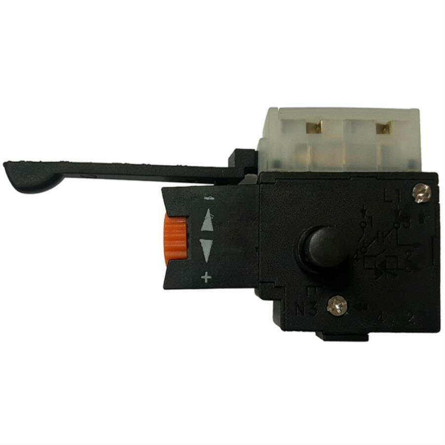 Выключатель 14.12 МОД.03Р2 (107) с фиксатором, регулировкой оборотов и реверсом 3.5A, 220V