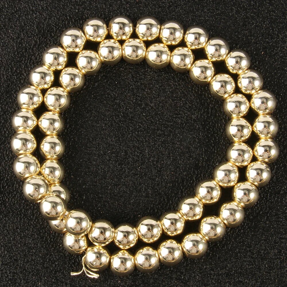 Золотой браслет из шариков 2 мм, 180 шт, 9K Gold