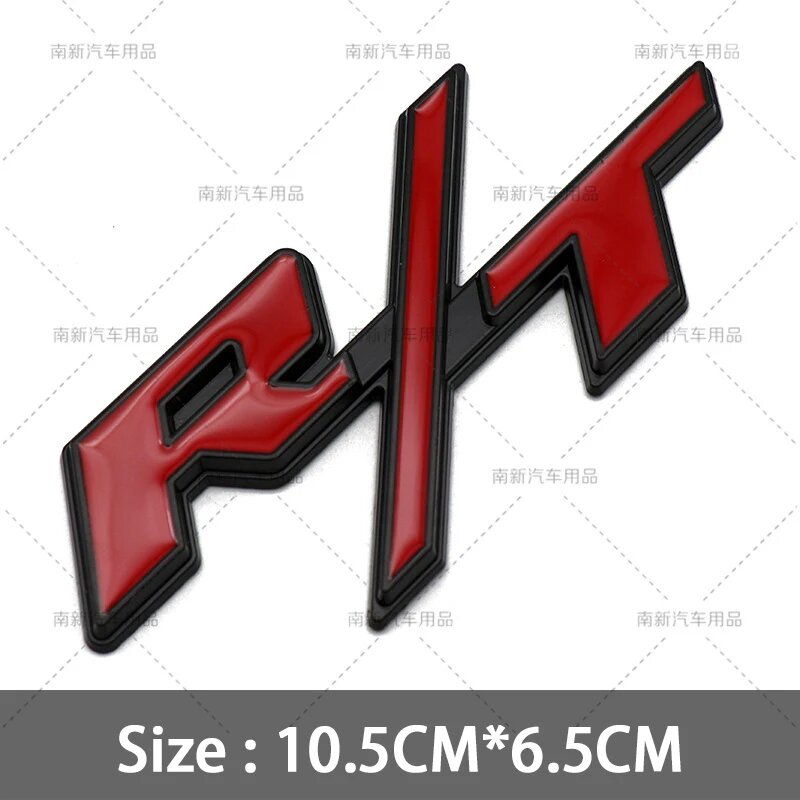 Металлический значок RT R/T, автомобильные наклейки, эмблема на гриль, наклейка на задний багажник для Challenger Caliber Caravan Charger Magnum Avenger, аксессуары A-03