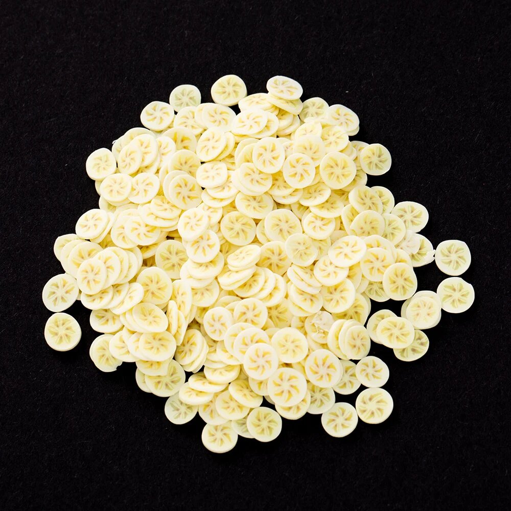ACTBOBO Подвески из полимерной глины фрукты цветы животные Светло-желтый, 5000pcs, Banana
