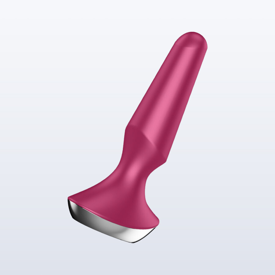 59661 Satisfyer Plug-ilicious 2, ягодная. Анальный вибростимулятор с управлением через приложение