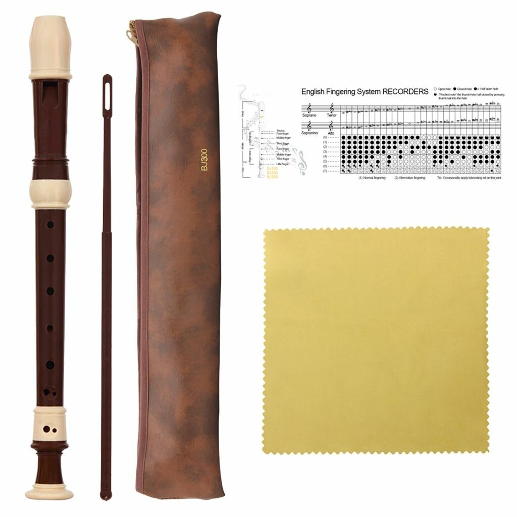 (1 комплект) Съемный кларнет в стиле барокко-коричневый