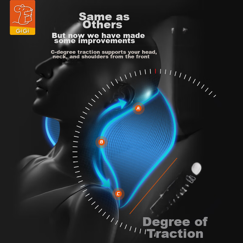 GiGi Car Headrest Neck Pillow, G-1107 Space Memory Foam Driving Cushion, Car Pillow, Black