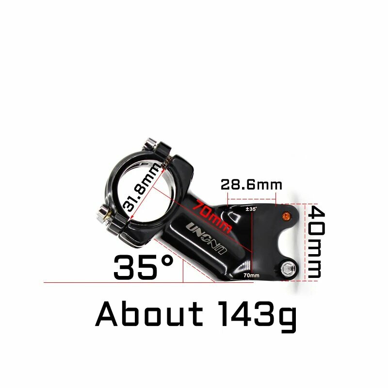 UNO 7 вынос руля MTB алюминиевый ярко-черный Черный, 31.8x70mm 35 stem