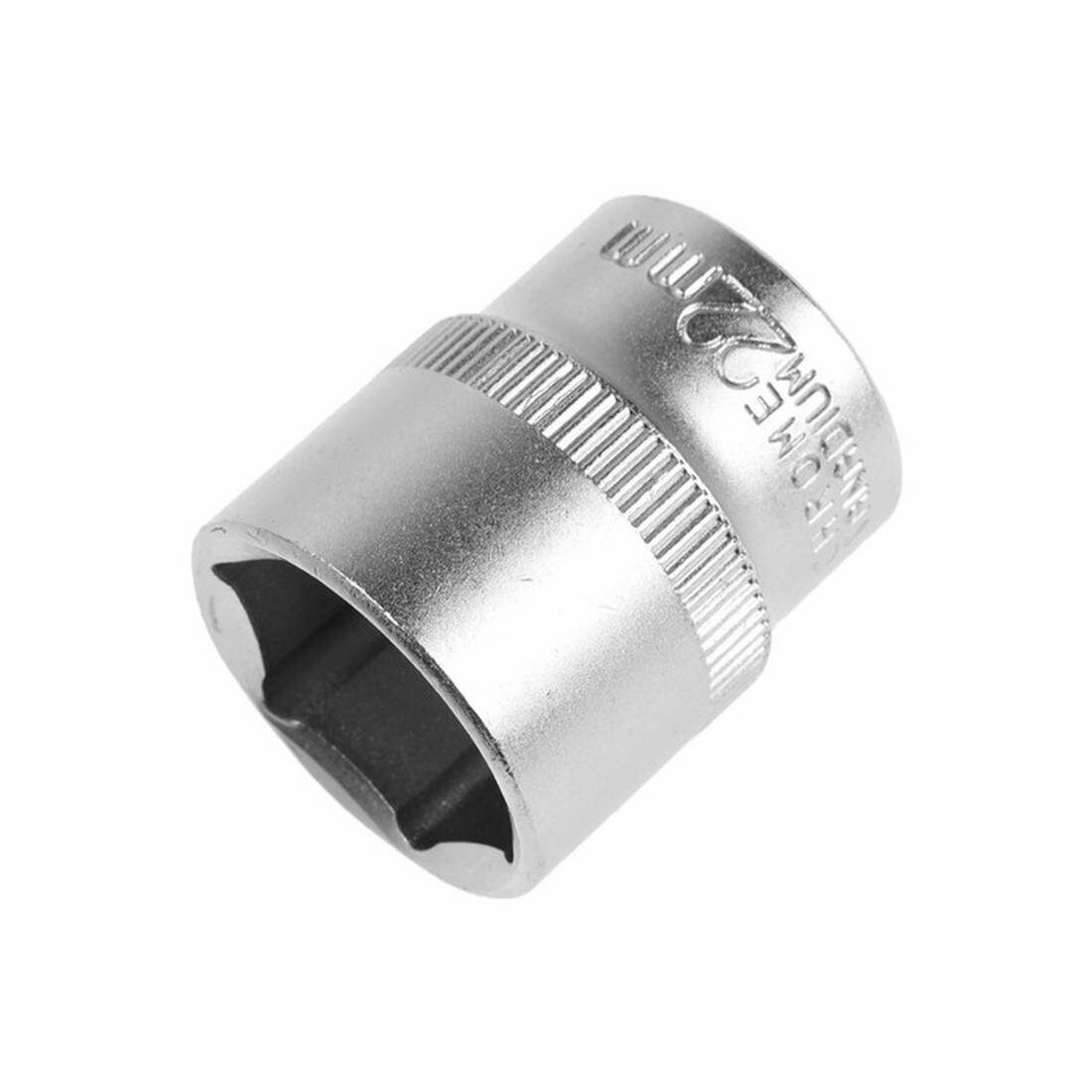 Головка торцевая шестигранная тундра, под квадрат 1/2", 22 мм, CrV