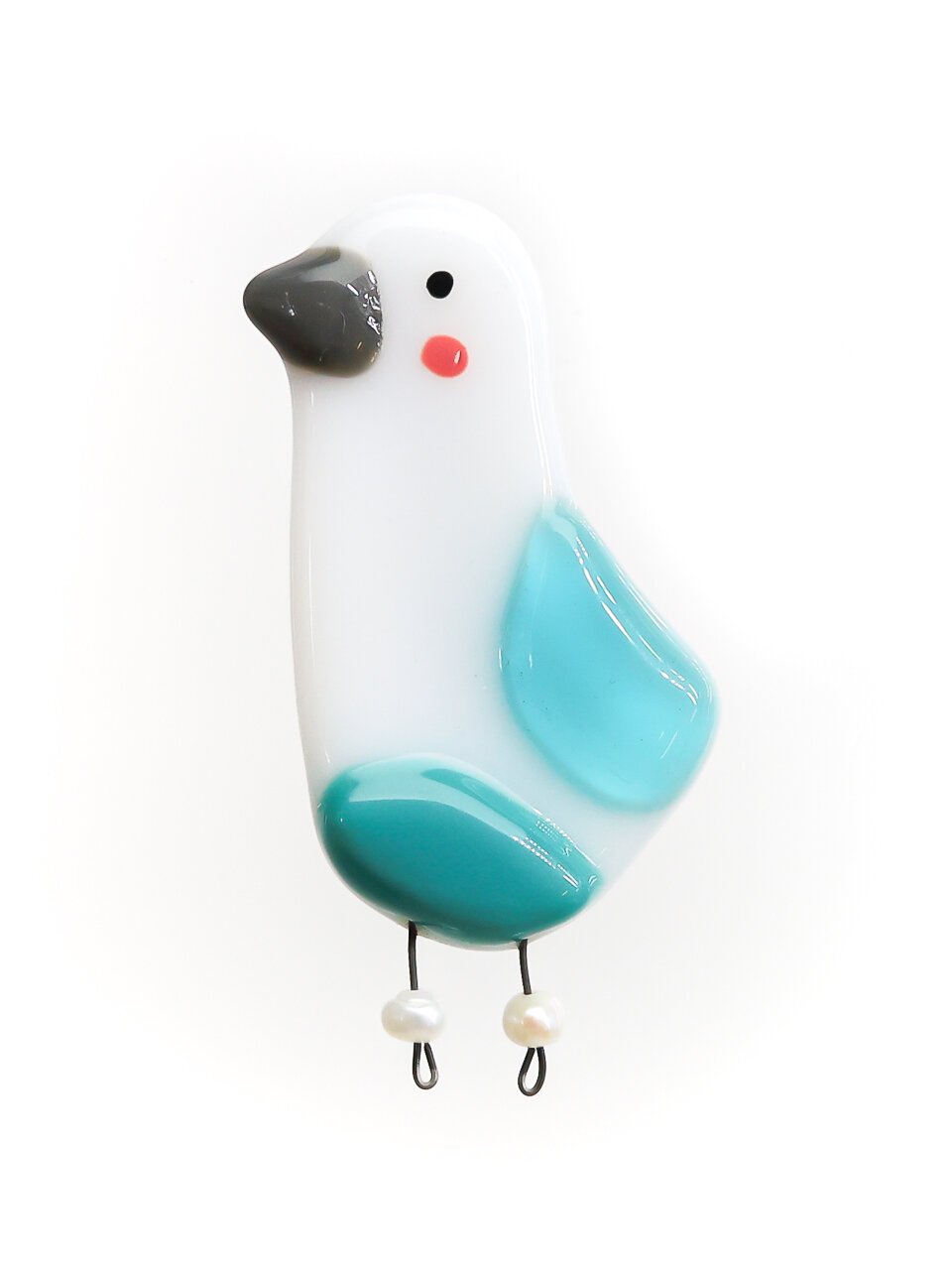 Брошь, жемчуг пресноводный, стекло