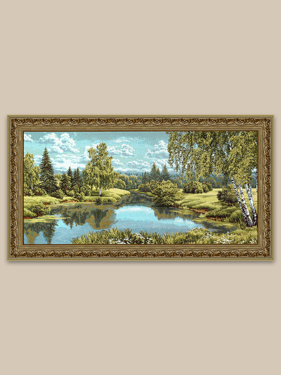 Картина из гобелена Декарт панно гобеленовое в раме на стену тканый гобелен