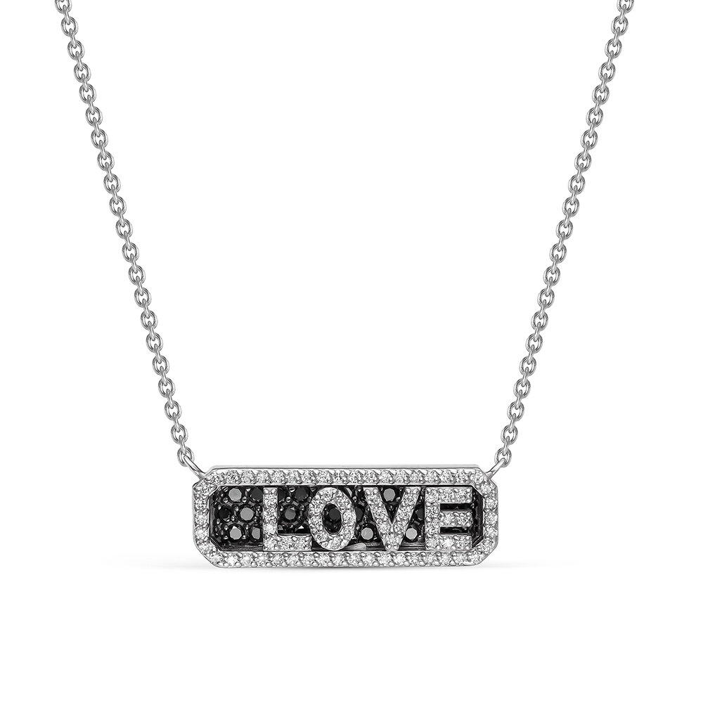 Колье, белое золото, 585 проба, бриллиант