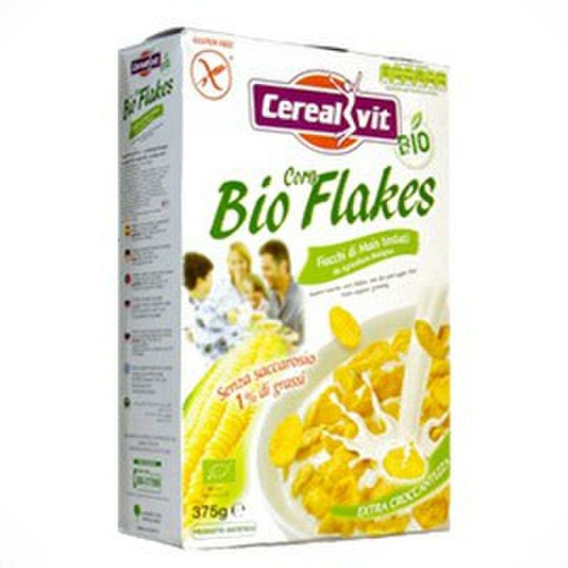 Хлопья кукурузные без сахара безглютеновые БИО CEREALVIT 375 г