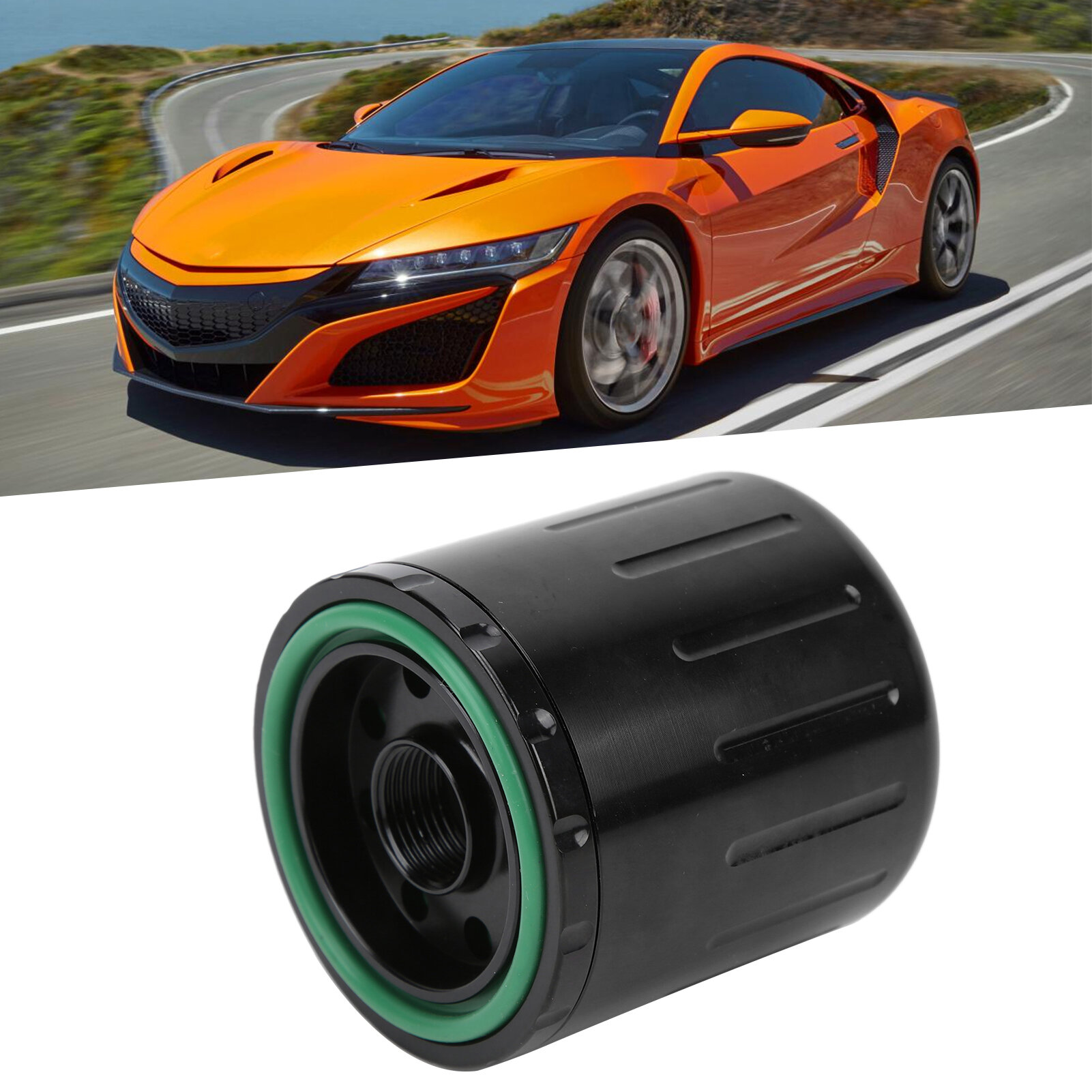 Фильтр масляный высокого потока M20x1.5 резьба с магнитом моющийся многоразовый сменный для Honda черный