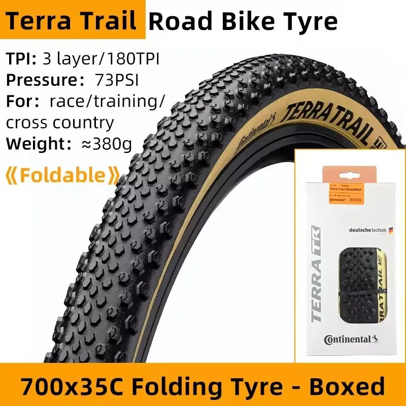 Continental Terra Trail 700x35C/40C шина для горных велосипедов 1pc 700x35 Cream Box