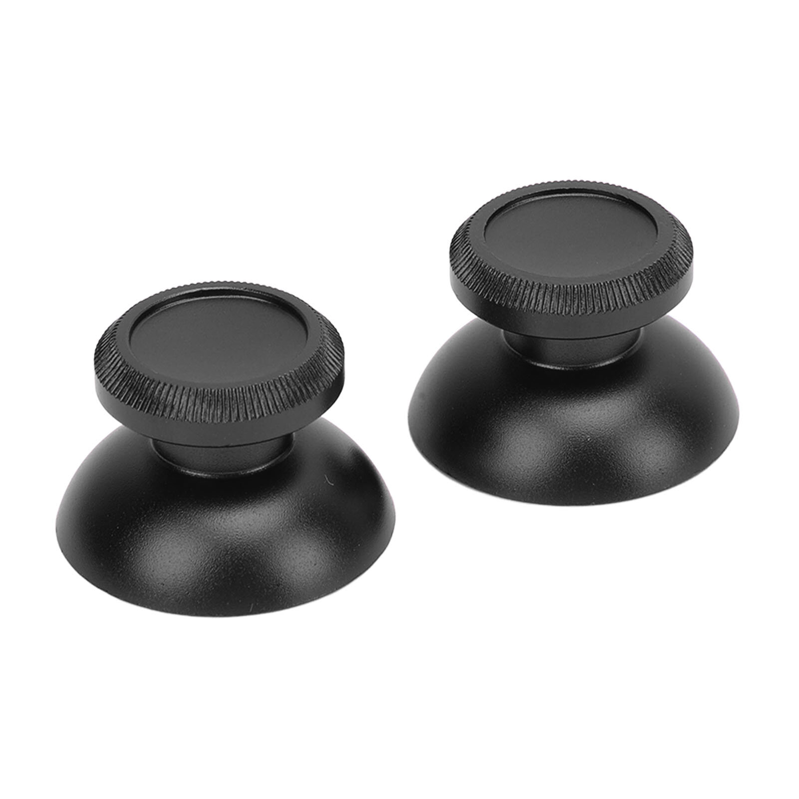 2pcs thumbstick Caps Алюминиевый сплав большой палец палец джойстик Grips Grips Заменяющие аксессуары для контроллера игровой консоли Black