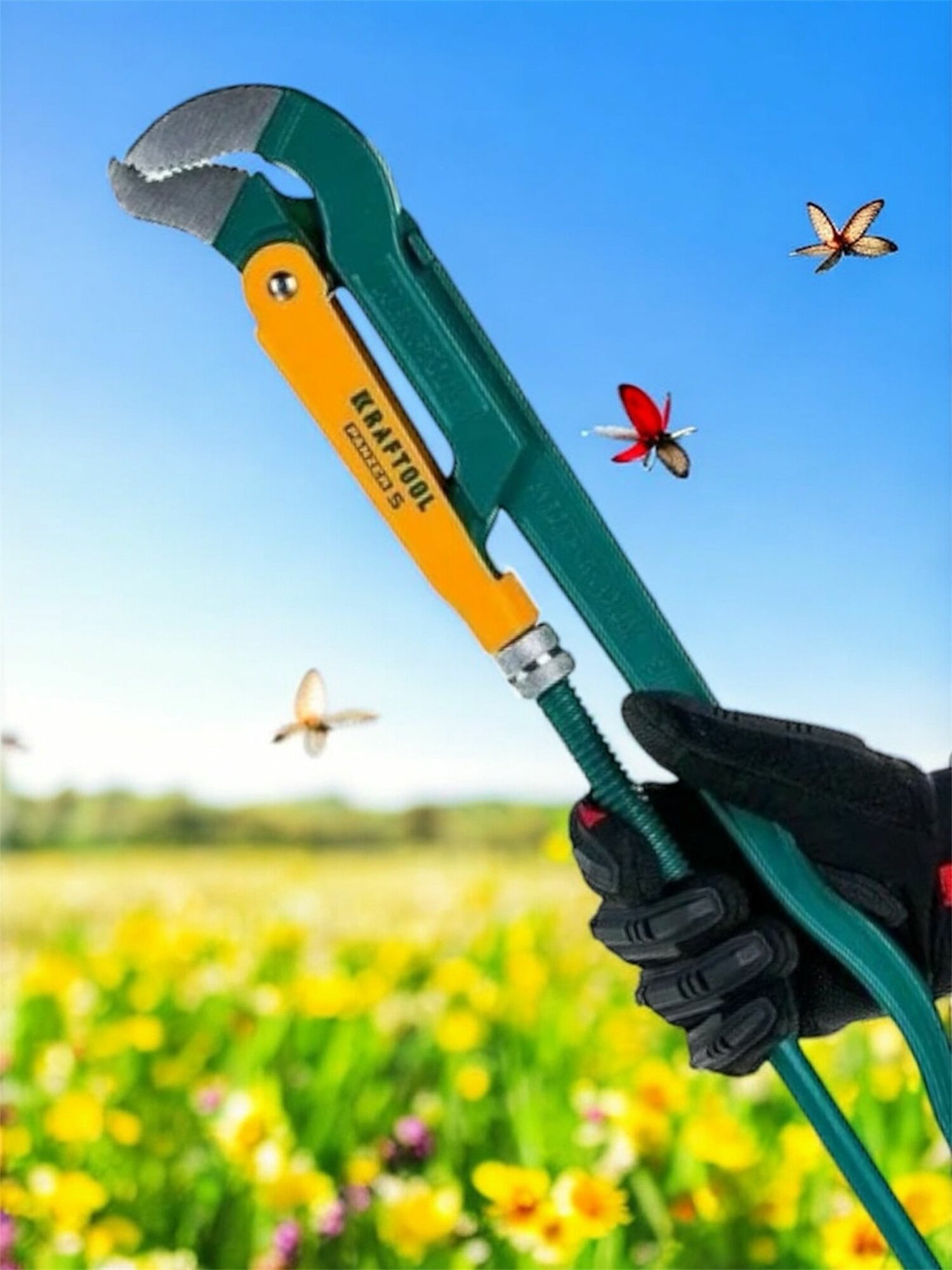 Ключ трубный KRAFTOOL PANZER-S №3, 2" 560 мм, с изогнутыми губками